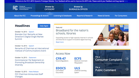 FCC Unveils Beta Version of Updated Website