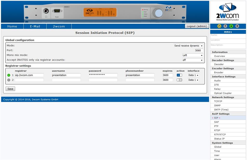 IBC Sneak Peak: 2wcom’s MM01 Supports New AoIP Standards