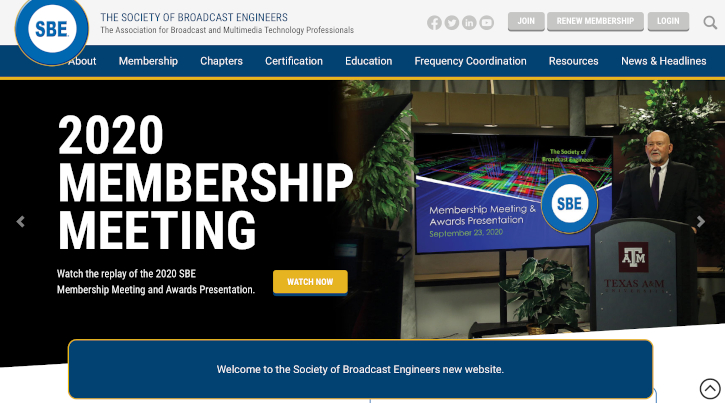 New SBE Website Redesigned from Inside Out - Radio World