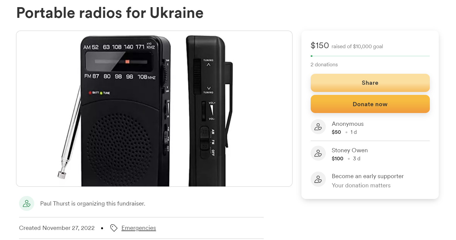 One Broadcast Engineer's Effort to Send Radios to Ukraine - Radio World